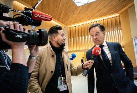 Prime Minister Mark Rutte Conversation Reporter Editorial Stock Photo ...