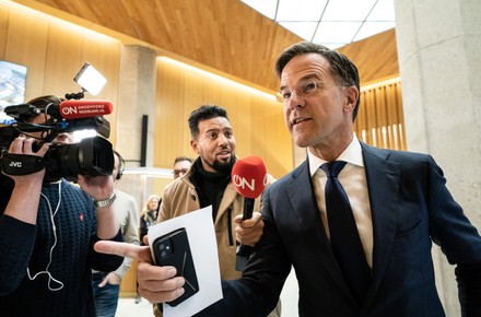 Prime Minister Mark Rutte Conversation Reporter Editorial Stock Photo ...