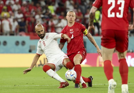 Issam Jebali Tunisia Simon Kjaer Denmark Editorial Stock Photo - Stock ...