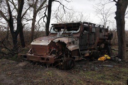 Destroyed Russian Akhmat Armored Vehicle Seen Editorial Stock Photo ...