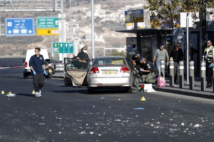 Israeli Security Forces Stand Site Explosion Editorial Stock Photo ...