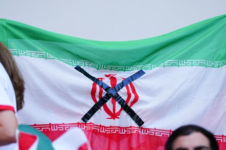 Iranian Flag Black Cross Protest Editorial Stock Photo - Stock Image ...