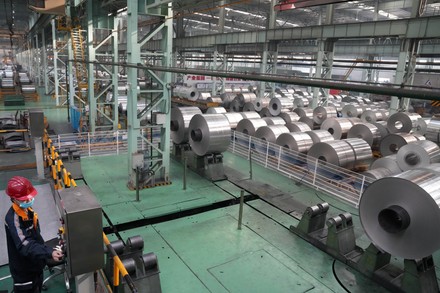 Worker Operates Numerical Control Machine Workshop Editorial Stock ...