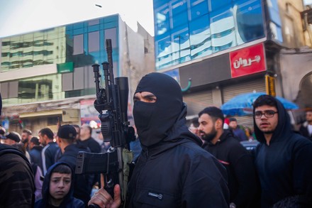Masked Gunman Takes Part During Funeral Editorial Stock Photo - Stock ...