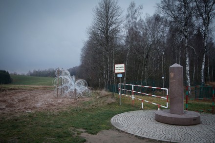 Fences Seen Near Three Country Border Editorial Stock Photo - Stock ...