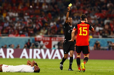 Referee Janny Sikazwe Shows Thomas Meunier Editorial Stock Photo ...
