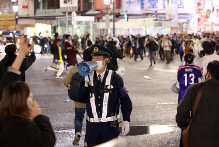 Japanese Football Fans Celebrate Japans Victory Editorial Stock Photo ...