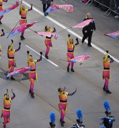 Flag Team Moves Down Parade Route Editorial Stock Photo - Stock Image ...