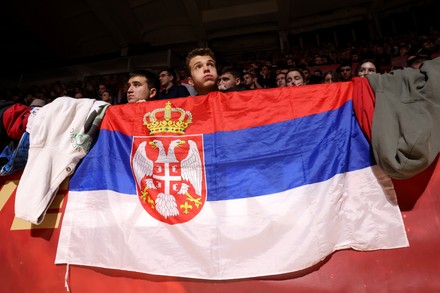 Serbian Fans Watch Fifa World Cup Editorial Stock Photo - Stock Image ...