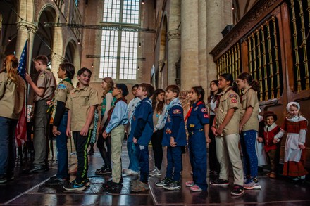 Boy Scouts Waiting Line Before Thanksgiving Editorial Stock Photo ...