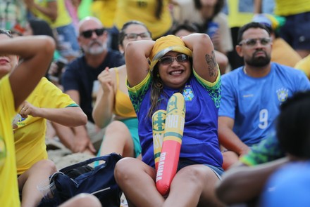 Brazilian Fans Watch Fifa World Cup Editorial Stock Photo - Stock Image ...