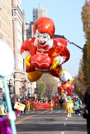 Giant Balloons Floats Seen During Macy Editorial Stock Photo - Stock ...