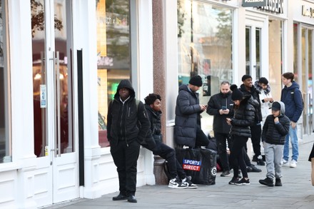 Shoppers Queue Outside Swatch Store On Editorial Stock Photo - Stock ...