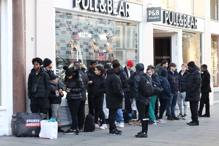 Shoppers Queue Outside Swatch Store On Editorial Stock Photo - Stock ...