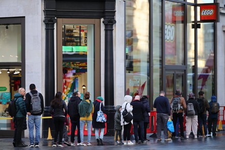 Shoppers Queue Outside Lego Store Leicester Editorial Stock Photo ...