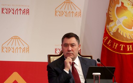 Kyrgyzstans President Sadyr Japarov Attends First Editorial Stock Photo ...
