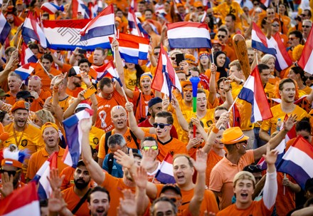 Qatar Orange Fans During Fan Walk Editorial Stock Photo - Stock Image ...