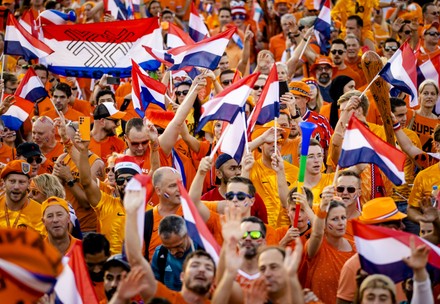 Qatar Orange Fans During Fan Walk Editorial Stock Photo - Stock Image ...