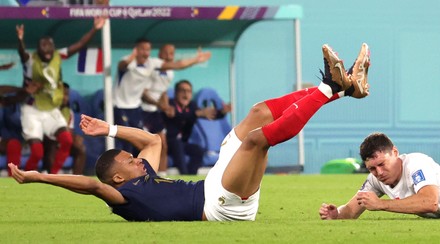 Kylian Mbappe L France Falls Pitch Editorial Stock Photo - Stock Image ...