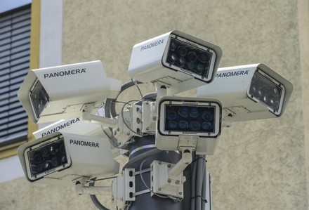 Surveillance Cameras Wiesbaden Hesse Germany Editorial Stock Photo ...