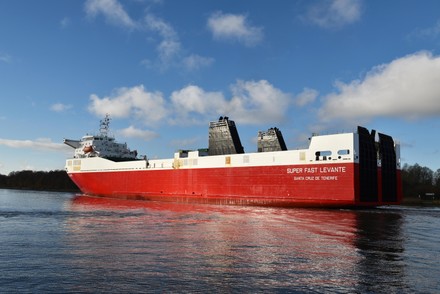 Roro Cargo Ship Super Fast Levante Editorial Stock Photo - Stock Image ...