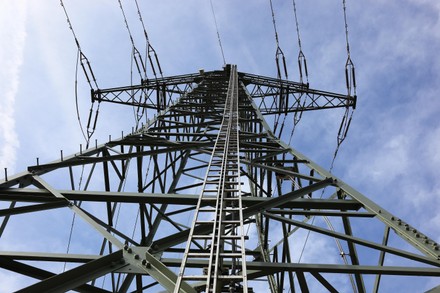 Highvoltage Pylon Service Ladder Editorial Stock Photo - Stock Image ...