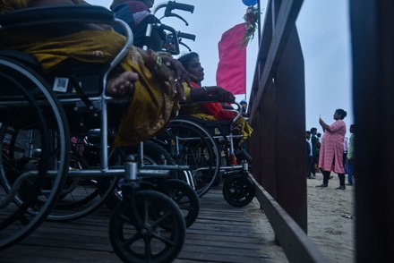 Physically Challenged People Arrive On Indias Editorial Stock Photo ...
