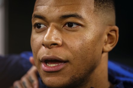 Kylian Mbappe France Sits On Bench Editorial Stock Photo - Stock Image ...