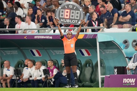 Fourth Official Holds Time Remaining Board Editorial Stock Photo ...