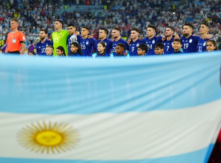 Lionel Messi Argentina Team Mates Line Editorial Stock Photo - Stock ...