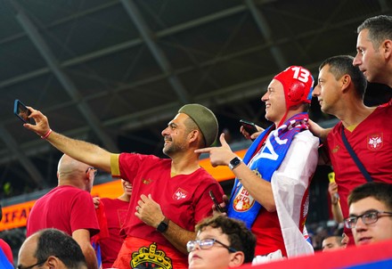 Serbian Fans Crowd Before Game Editorial Stock Photo - Stock Image ...