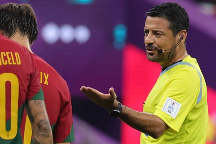 Iranian Referee Alireza Faghani Reacts During Editorial Stock Photo ...