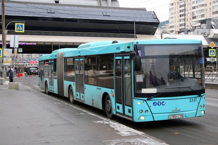 Passenger Blue Bus Seen Near Public Editorial Stock Photo - Stock Image ...
