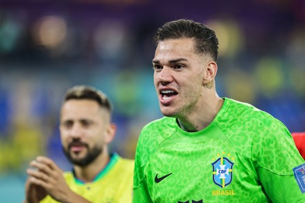 Goalkeeper Brazil Ederson Announces Victory His Editorial Stock Photo ...