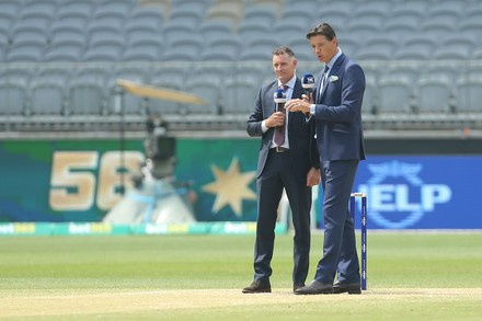 Former Australian Players Michael Hussey Brendon Editorial Stock Photo ...