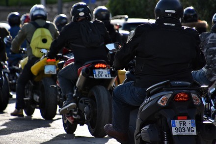 Bikers On Their Motorcycles Seen During Editorial Stock Photo - Stock ...
