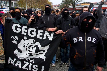 Demonstration Hooligans Rightwing Groups Under Slogan Editorial Stock ...