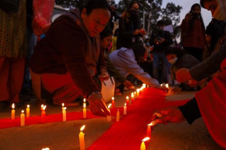 Nepali Activists Hold Candle Light Vigil Editorial Stock Photo - Stock ...