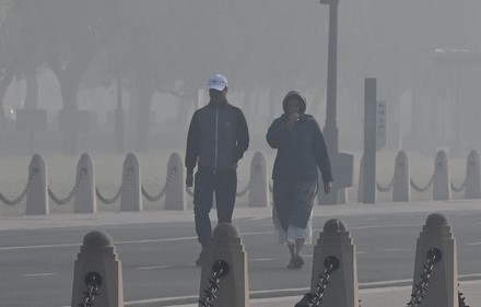 View Smog Fog On Cold Winter Editorial Stock Photo - Stock Image ...