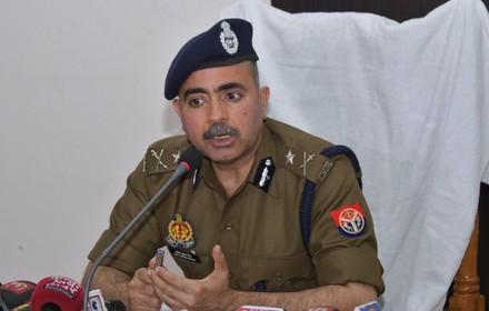 Commissioner Ajay Mishra Addressing Media After Editorial Stock Photo ...
