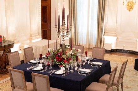 This Sample Table Setting Seen During Editorial Stock Photo - Stock ...