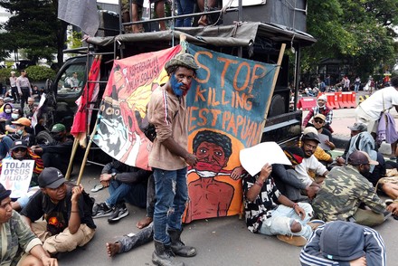 Free Papua Activists Hold Placards During Editorial Stock Photo - Stock ...