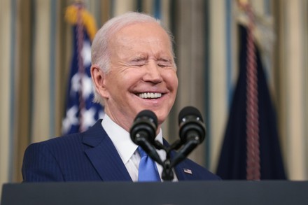 President Joe Biden Smiles He Takes Editorial Stock Photo - Stock Image ...