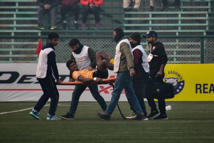 Paramedics Carry Injured Football Player Real Editorial Stock Photo ...