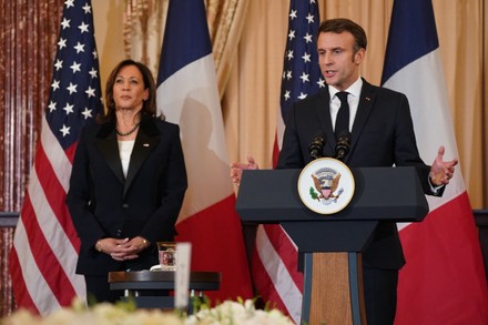 President Emmanuel Macron France Applauds Luncheon Editorial Stock ...
