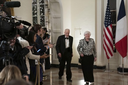 Janet Yellen Secretary Treasury George Akerlof Editorial Stock Photo ...
