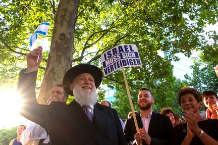 Rabbi Yitshak Ehrenberg Speaks During Solidarity Editorial Stock Photo ...