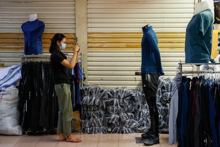 Shop Keeper Takes Picture Clothes On Editorial Stock Photo - Stock ...