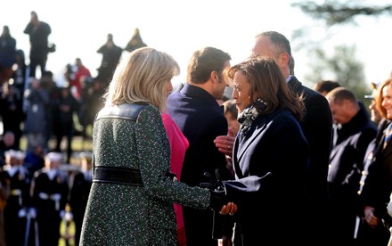 Brigitte Macron Kamala Harris Us Vicepresident Editorial Stock Photo ...