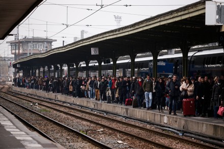 Passengers Walk On Platform During Sncf Editorial Stock Photo - Stock ...